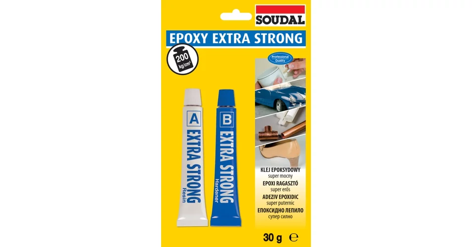 Soudal epoxy strong ragasztó 30 g (2x15 g) - Epoxy- és pillanatragasztók